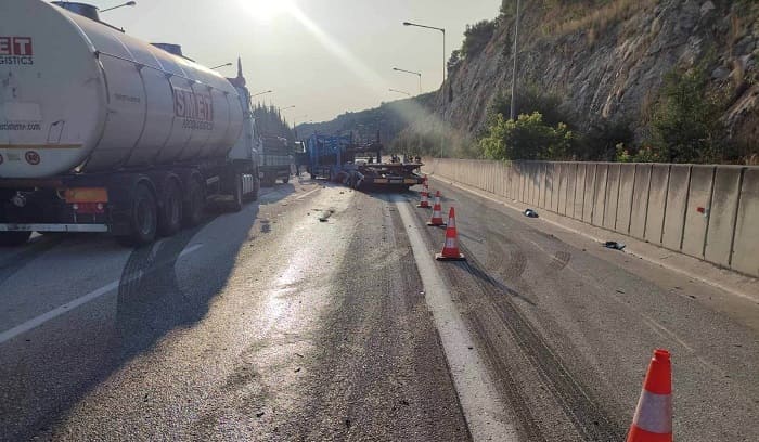 Με μία λωρίδα η Εγνατία στο σημείο της σύγκρουσης των φορτηγών - EpirusPost